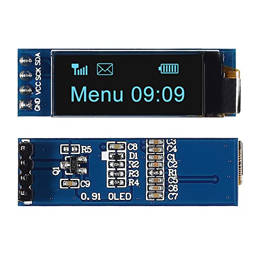Buy DWEII 10 Pieces I2C Display Module 0.91 Inch I2C OLED Display Module I2C OLED Screen Driver ...