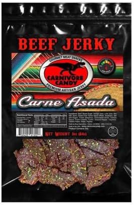 Amazon.com: Carnivore Candy Beef Jerky Carne Asada As seen on SHARK ...