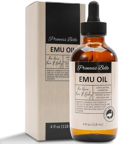 Amazon.com : Princess Belle Emu Oil, Body Oil and Bath Oil for Dry Skin ...