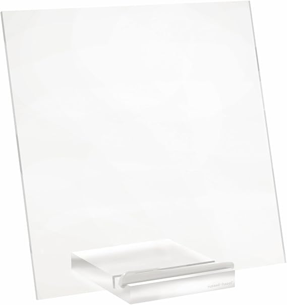russell+hazel Acrylic Memo Tablet, Dry Erase Board and Marker, Clear 12 ...