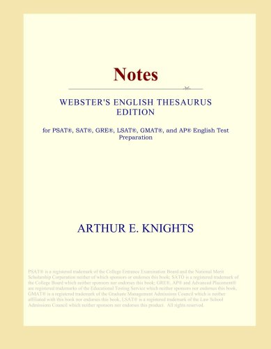 Notes (Webster's English Thesaurus Edition): Knights, Arthur E.: Amazon ...