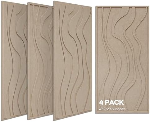 Amazon.com: BUBOS 4 Pack Large Acoustic Panels, Total-Size 47.2 x 23.6 ...