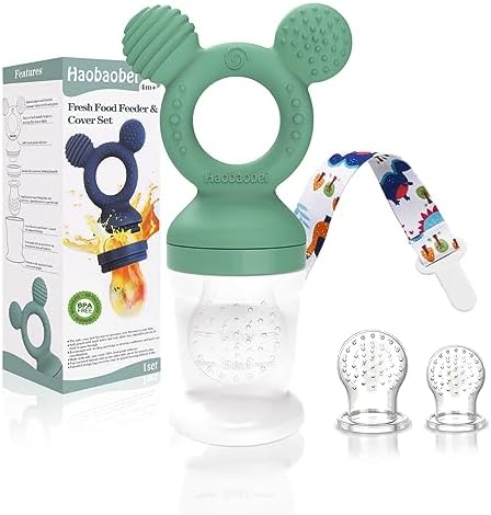 Amazon.com : HAOBAOBEI Baby Fruit Feeder, Frozen Teething Toys for ...
