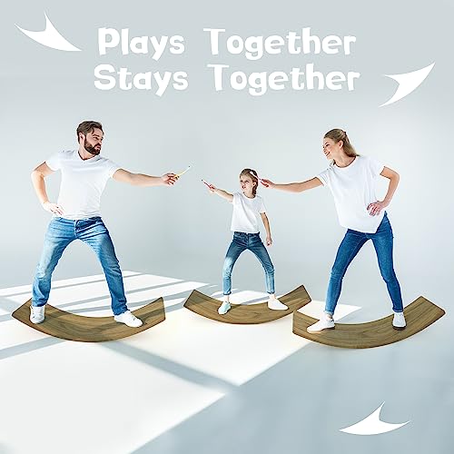Snapklik.com : Wood Wobble Exercise Balance Board Kids, Wooden Toys ...