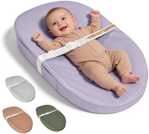 Amazon.com: JVEOO Baby Changing Pad, Waterproof Vegan Leather Wipeable ...