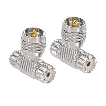 Superbat UHF Splitter Connector UHF Male to Dual UHF Female Coax ...