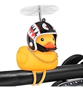 Amazon.com : wonuu Bike Bell Squeeze Rubber Duck with Helmet for ...