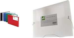 Q-Connect Elasticated Box File - Blue &Connect Elasticated Box File ...