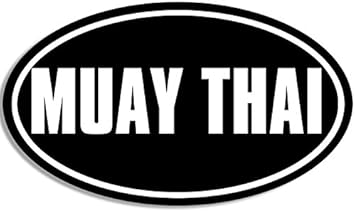 Amazon.com: Black Oval Muay Thai Sticker (Martial Arts Fight MMA ...