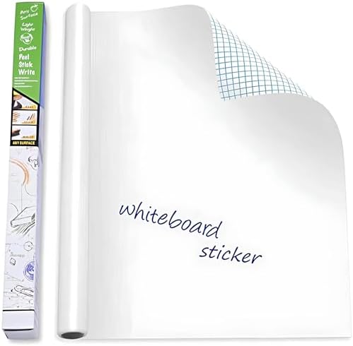 FowWelt Whiteboard (60x200cm) Sticker Wall Decal,Self-Adhesive White ...