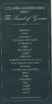 Columbia Masterworks Presents the Sound of Genius Record Catalog 1964 ...