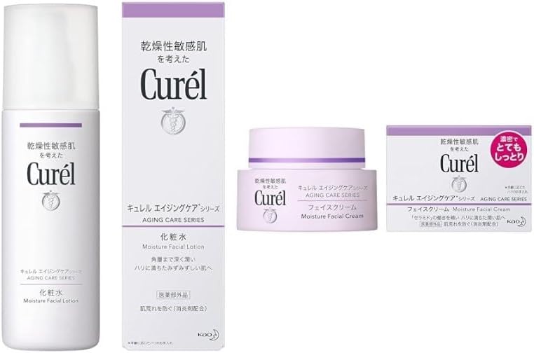 Amazon.co.jp: Curél 【Set Purchase】 Anti-Aging Care Lotion 140ml + Curél ...