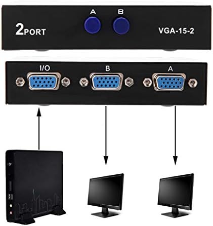 VGA Selector with 3 Standard VGA Sockets, VGA Selector 2 Inputs/1 ...