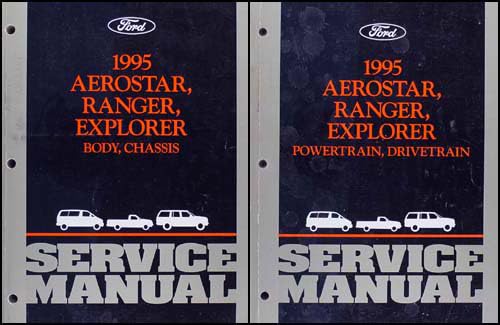 1995 Ford Aerostar, Ranger, & Explorer Repair Shop Manual Set Original ...