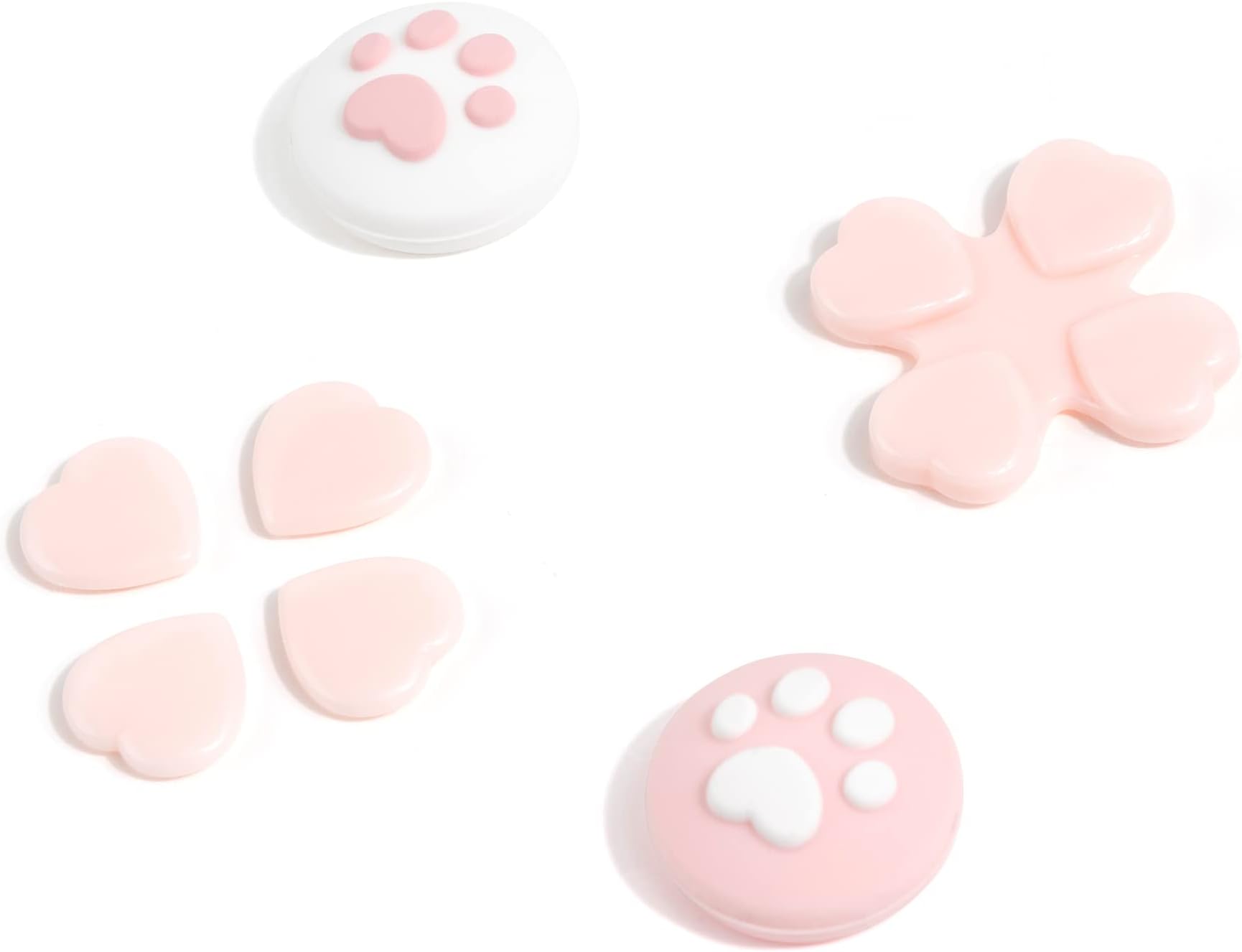 Amazon.com: GeekShare Pink Heart Cross D-Pad Button Caps, Cat Paw ...
