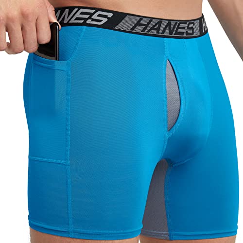 Hanes Men's X-Temp Utility Pocket Boxer Briefs Pack, Total Support ...