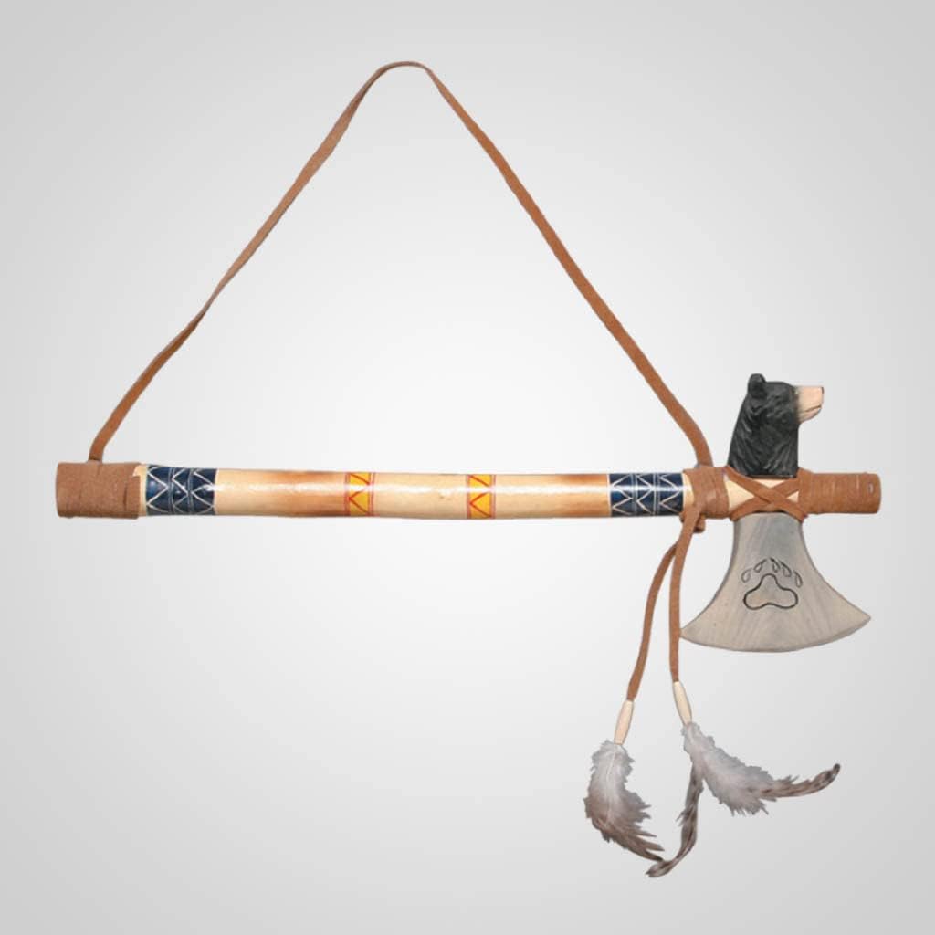 Amazon.com: Lipco Wood and Feather Bear Tomahawk Wall Hanging, Home ...