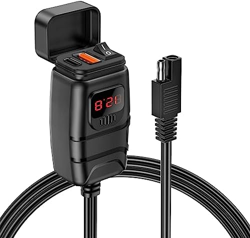 Amazon.com: MOTOPOWER MP0609A 3.1Amp Motorcycle USB Port Kit SAE to USB ...