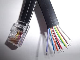 M Computers 1M RS232 RJ50 RJ48 10P10C CONNECTOR SOLDER CABLE - 1M : Amazon.in: Computers ...