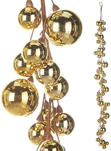 Amazon.com: Raz Imports Ball Garlands 2023 4' Gold Ball Garland : Home ...