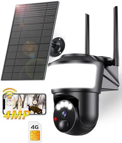 Amazon.com : mivo 4G LTE Cellular Solar Security Cameras Wireless ...