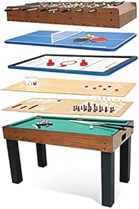 Multi Function Arcade Game Table, 8 in 1 Combo Game Table Foosball ...