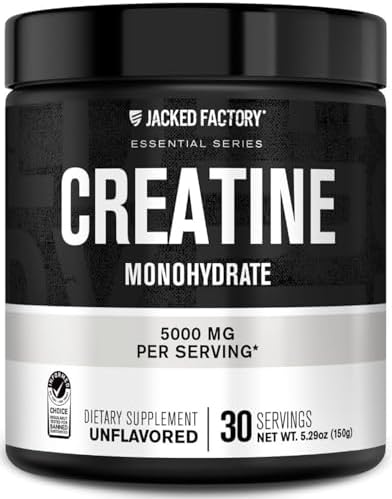 Amazon.com: Jacked Factory Creatine Monohydrate Powder 150g - 5g Daily ...