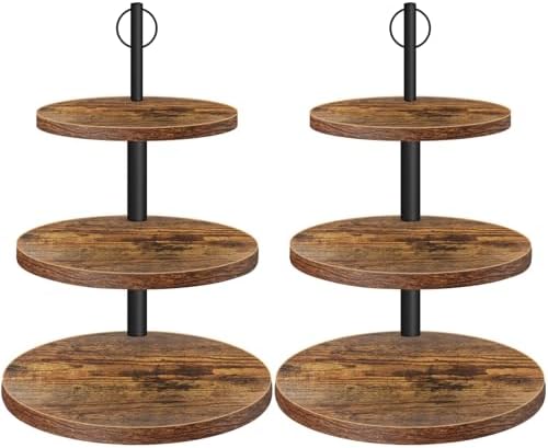 Amazon.com | OugeWood Cupcake Stand, 3 Tier Cake Stands Rustic Dessert ...