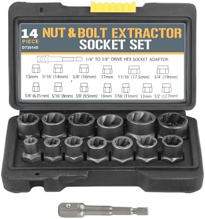 14PCS Impact Bolt & Nuts Extractor Socket Set, Nuts Extractor Socket ...