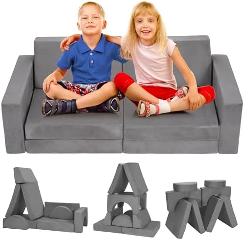Amazon.com: ZICOTO Modular Kids Play Couch for Fun Play Time or Comfy ...