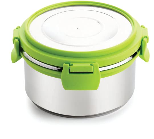 Buy GANESH Solo Round Stainless Steel Tiffin Lunch Box Container/Dabba ...