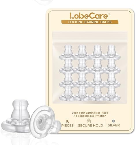Amazon.com: Earring Backs, 18K Gold Silicone Locking Replacement ...