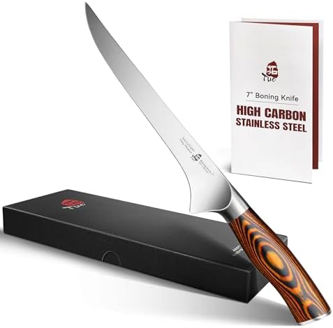 Amazon.com: TUO Boning Knife, 7 inch Sharp Fillet Knife for Trimming ...