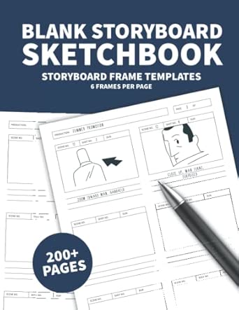 Blank Storyboard Sketchbook | Notebook with Storyboard Frame Panel ...