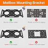 Amazon.com: Mailbox Mounting Bracket, Plate for Post Mount Mailboxes ...
