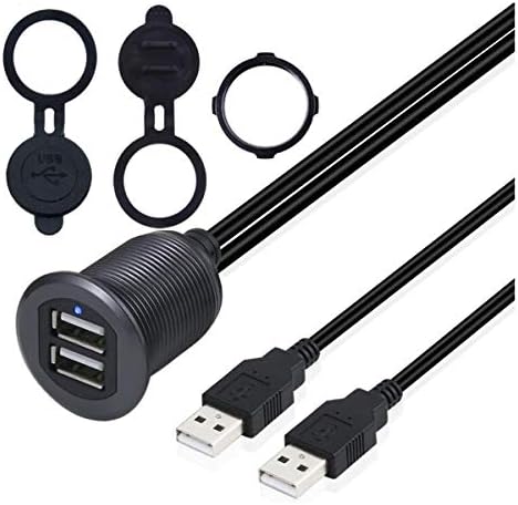 Amazon.com: Kework 3.3ft Dual Ports USB 2.0 Flush Mount Cable, USB 2 ...