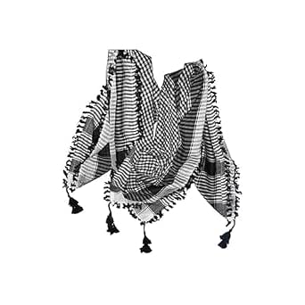 Buy Unisex Cotton Palestaine Scarf Black Premium Keffiyeh Palestine ...