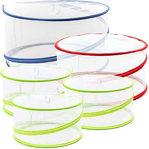 Bramble - 5 Mesh Pop-Up Food Covers, Collapsible Net Domes - Insect Fly ...