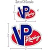 Amazon.com - VP Racing Logo Decals - Set of 3 VP Racing Fuels Red Blue ...