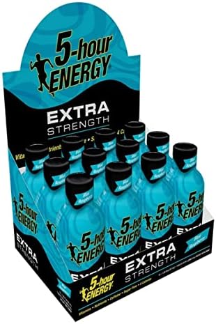Amazon.com : 5 Hour Energy, Shots - Extra Strength Blue Raspberry, 1.93 ...