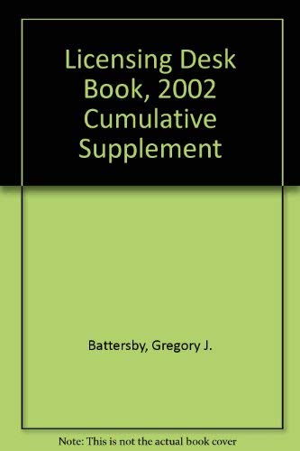 Amazon.com: Licensing Desk Book, 2002 Cumulative Supplement ...
