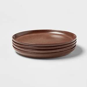 Amazon.com | 10" 4 pack Stoneware Tilley Dinner Plates Brown ...