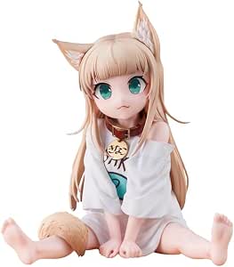 Amazon.com: Kinako Figure Sitting and Eating Fish Kinako Anime PVC ...