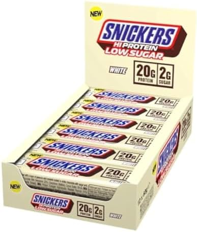 Amazon.com : Snickers Bars - Low Sugar High Protein Bars- White ...