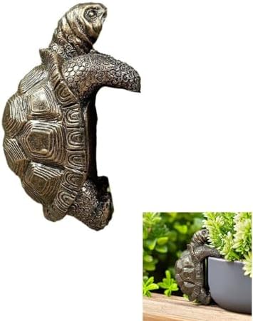 Amazon.com: JARPSIRY Cute Climbing Tortoise Flower Pot Hugger Figurines ...