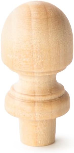 Amazon.com: Pinehurst Crafts Small Wooden Finials, Wood Finials Work ...