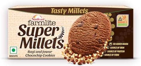 sunfeast Farmlite Super Millets Ragi and Jowar Chocochip Cookies