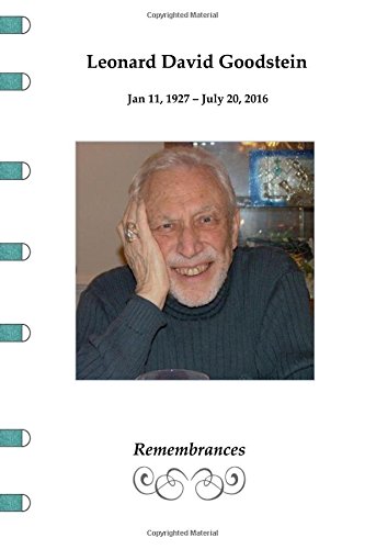 Leonard D. Goodstein - Remembrances: Goodstein, Jeanette, Welsh, Greg ...