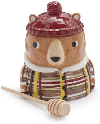 Amazon.com: Sur La Table Bear Honey Pot with Wood Dipper: Home & Kitchen