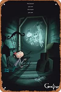 Amazon.com : Muecddoa Coraline Ghosts Funny Sarcastic Metal Tin Sign ...